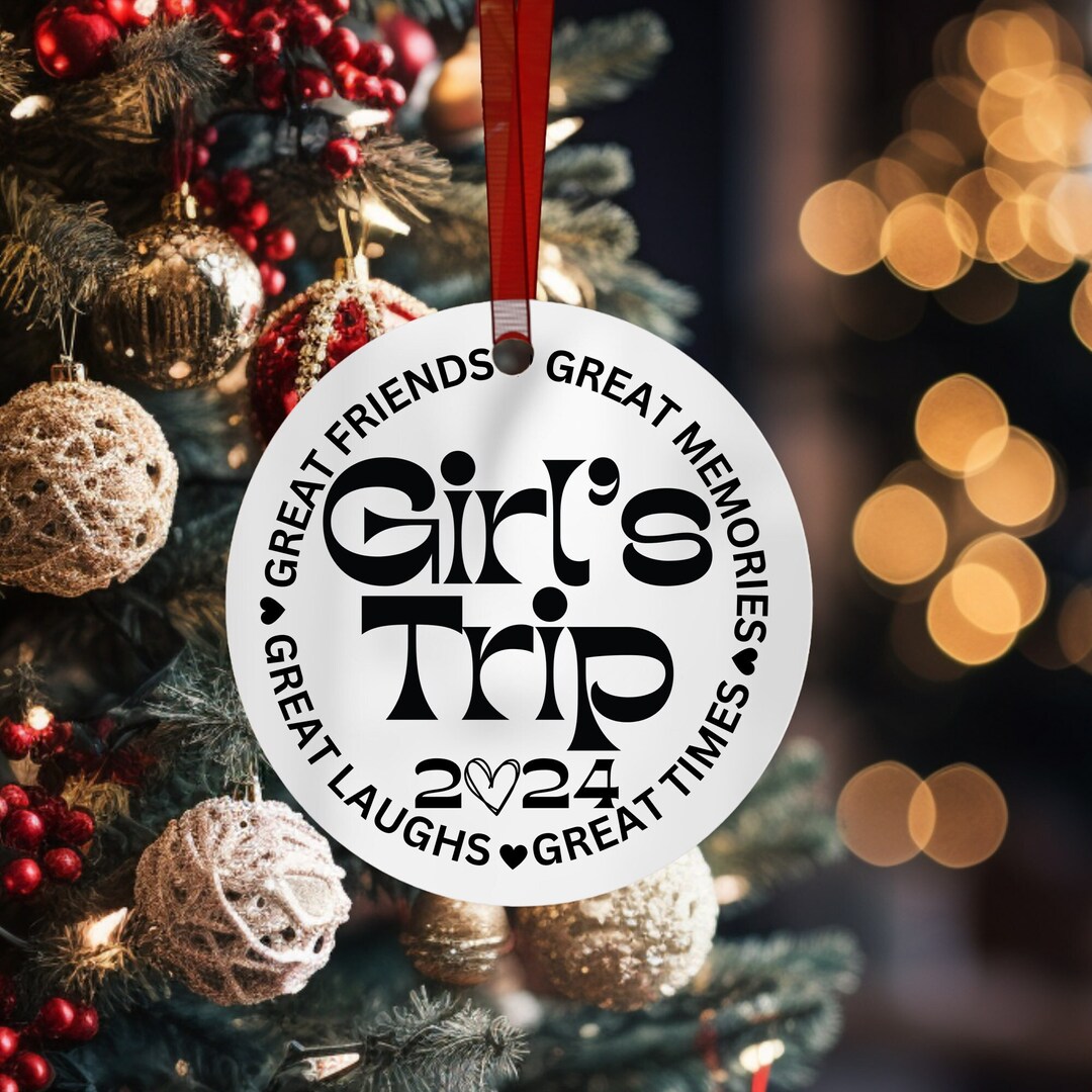 Girls Trip Ornament, Personalized Ornament, Girls Trip Xmas Ornament ...
