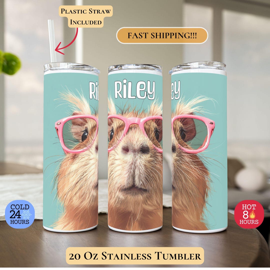 Capybara Tumbler, Cute Capybara Tumbler With Name, Capybara Lover ...