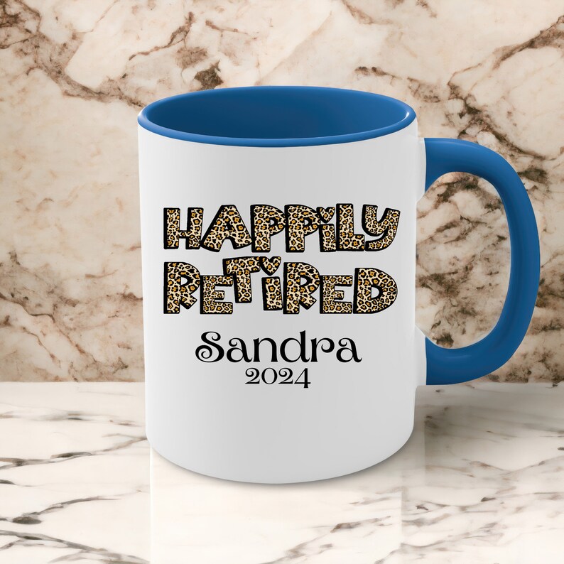 Personalized Retirement Gift, Retirement Coffee Mug, Happily Retired ...
