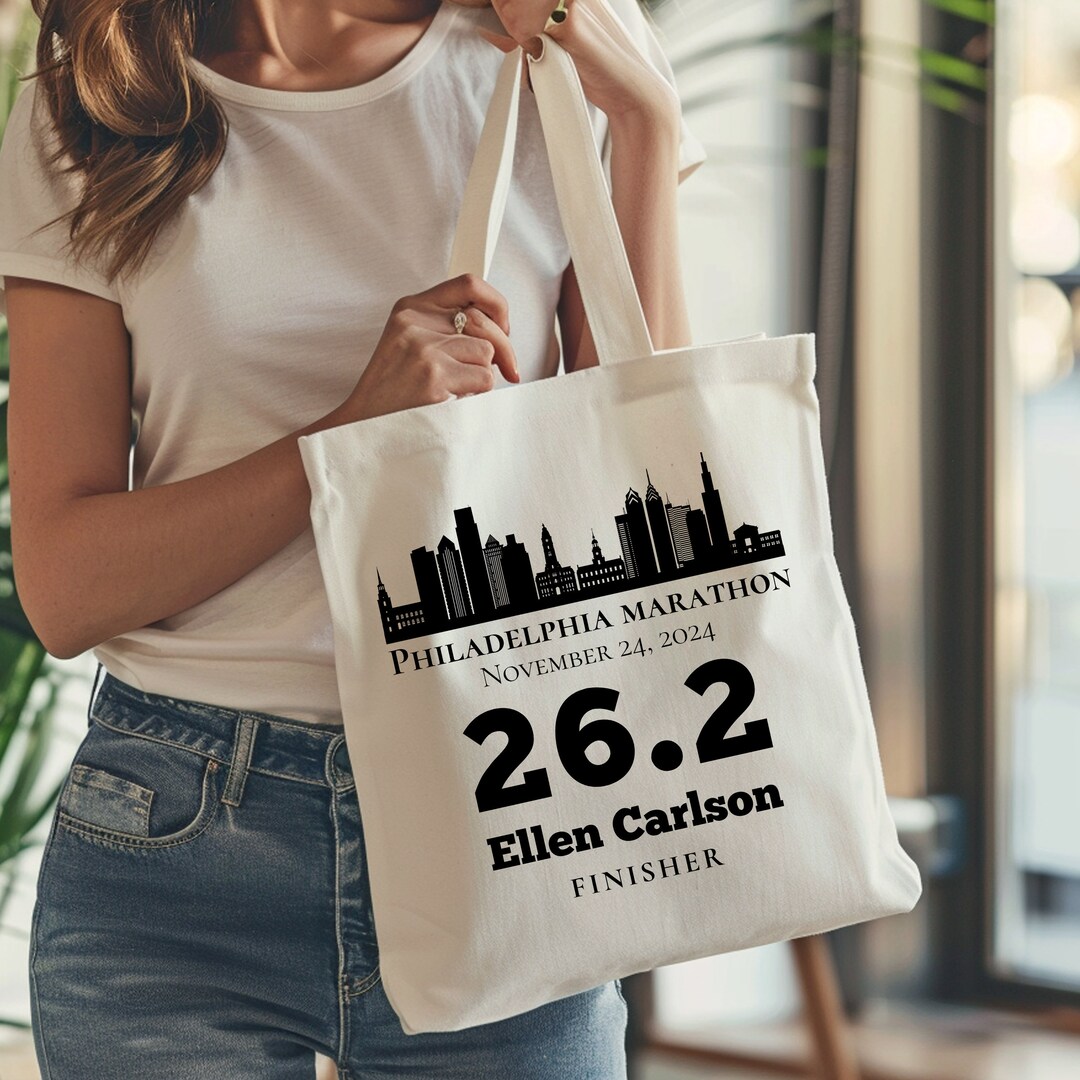 Philadelphia, Personalized Marathon Finisher Bag, Custom Marathon Bag ...