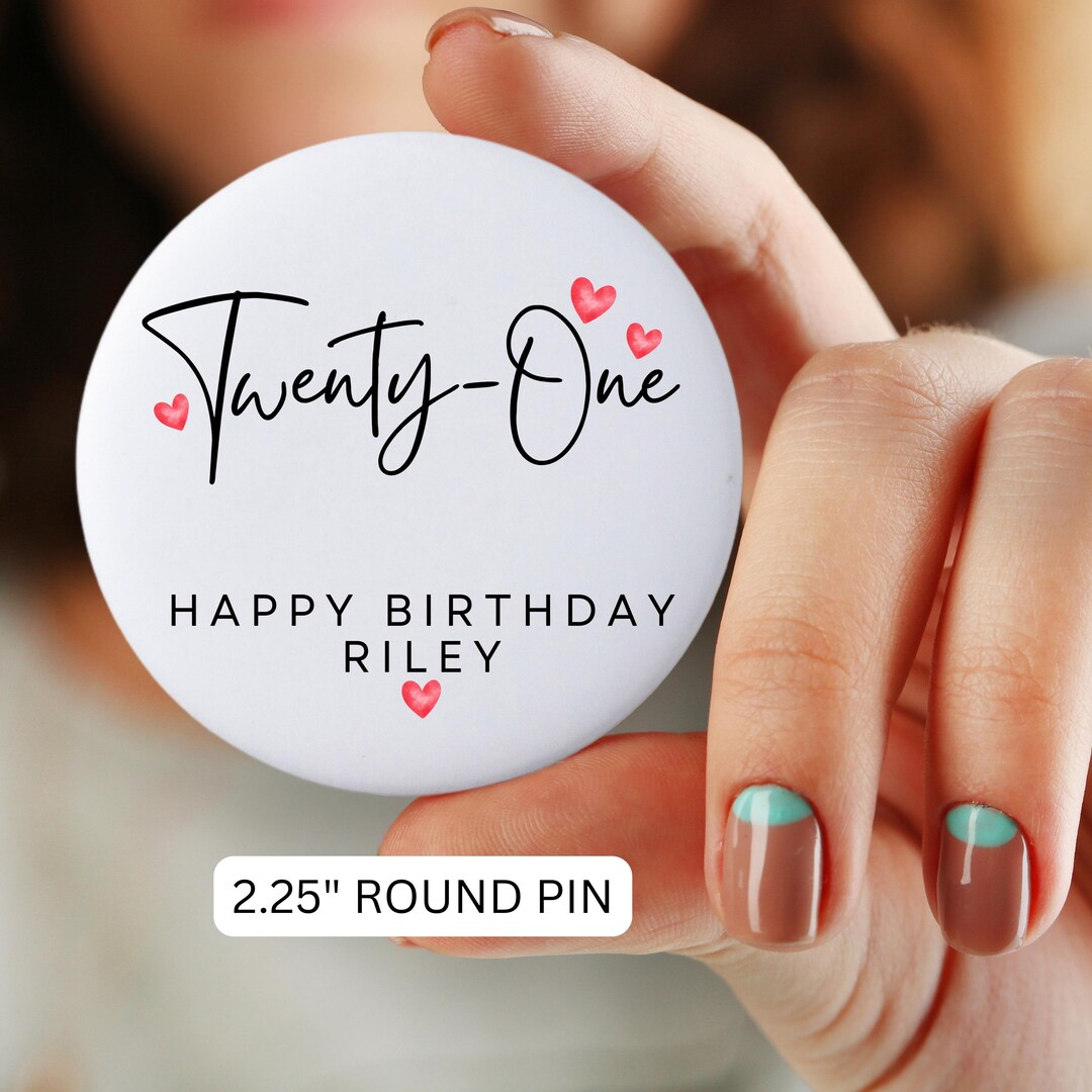 Birthday Year Pin, Custom Birthday Pin, Personalized Birthday Pin ...