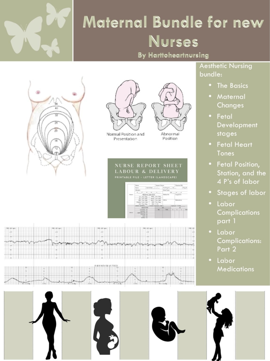 Maternal Bundle: Fetal Development Stages - Etsy