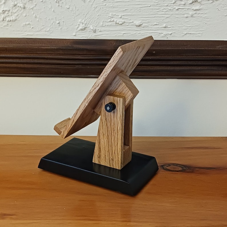 Wood Cell Phone Holder, Phone Stand, Adjustable, Handmade With Oak ...