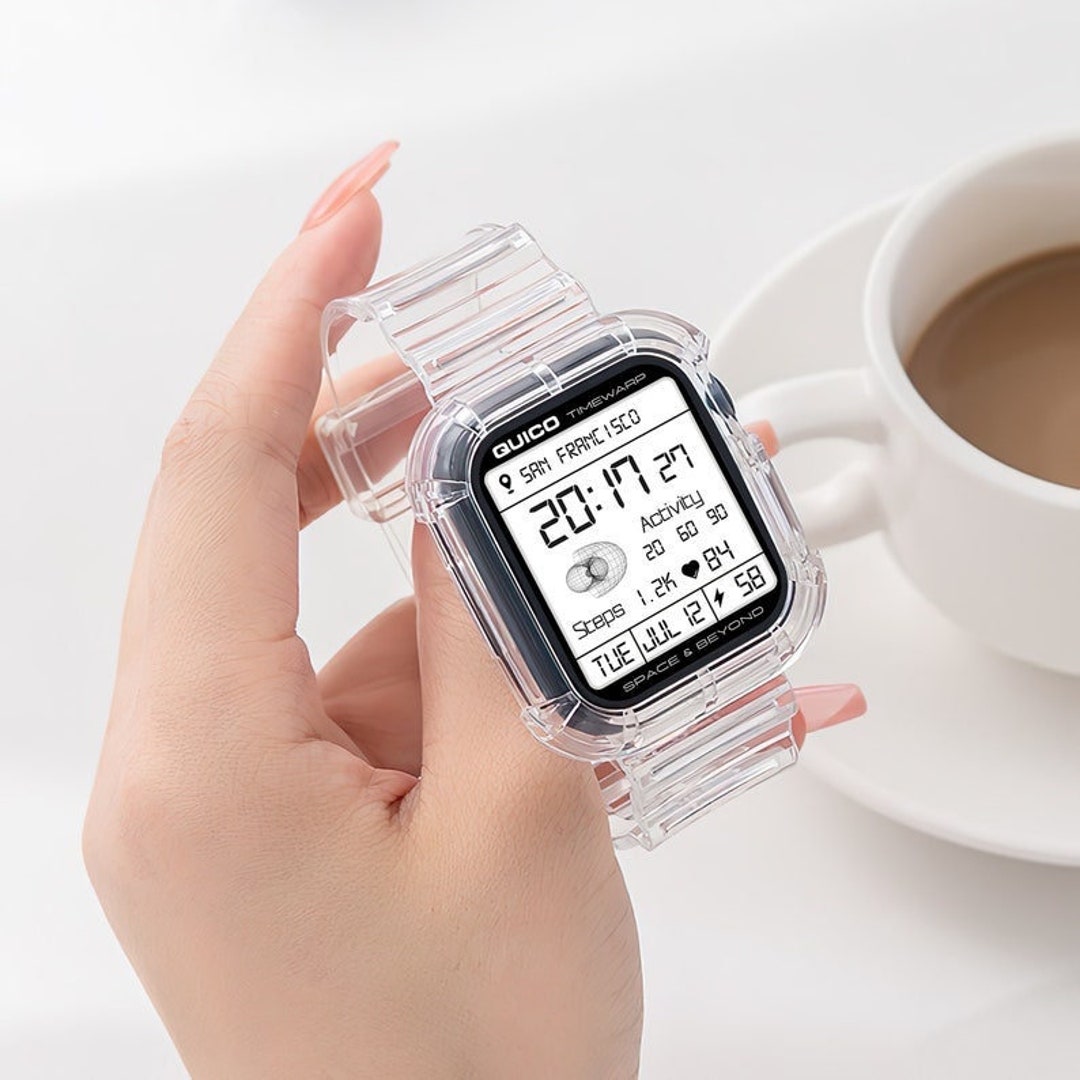 Transparent Apple Watch Band & Watch Face Adjustable Clear - Etsy