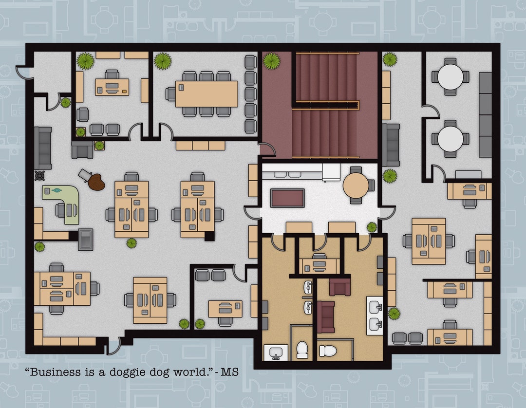 The Office Schematic 14 X 11 Print - Etsy
