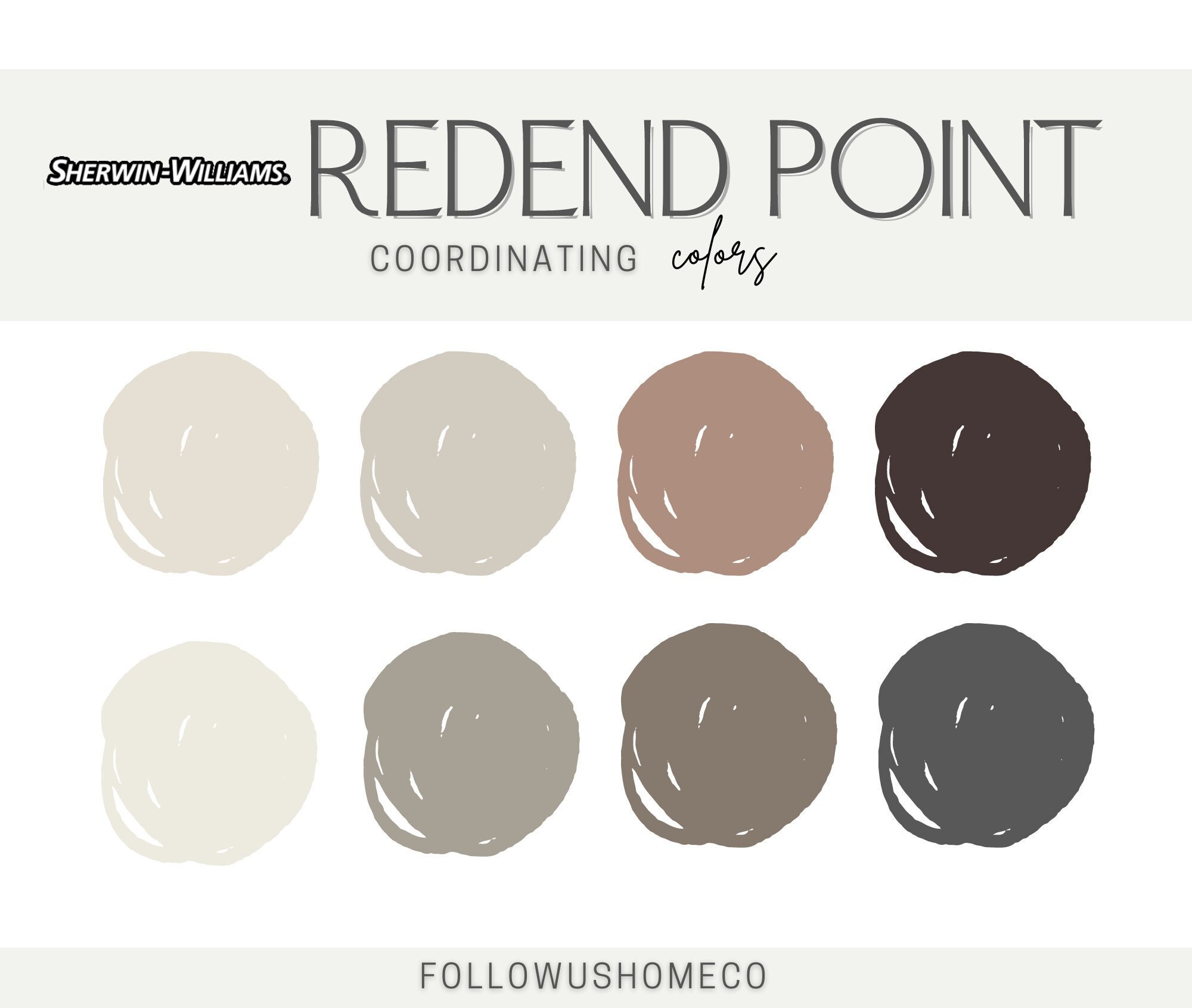 Sherwin Williams Redend Point Paint Palette - Etsy