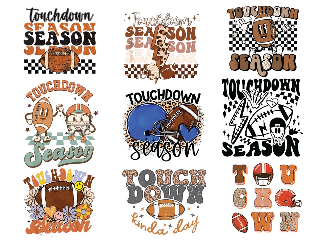 Touchdown Season Retro Football PNG Funny Football Fan Png - Etsy