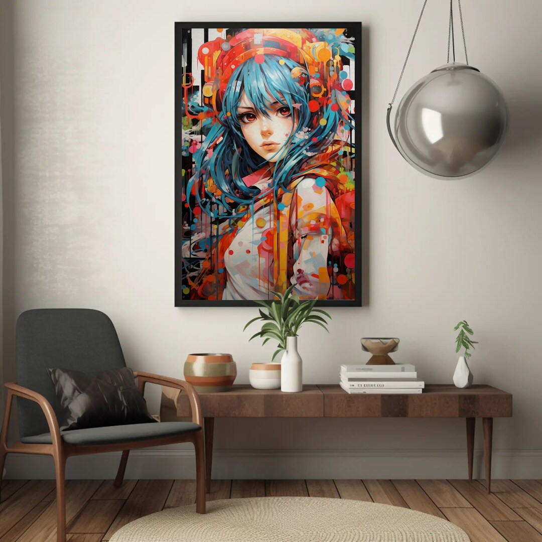 Manga Anime Neon Pop Art Poster Anime Art Japanese Anime Art Gift for ...