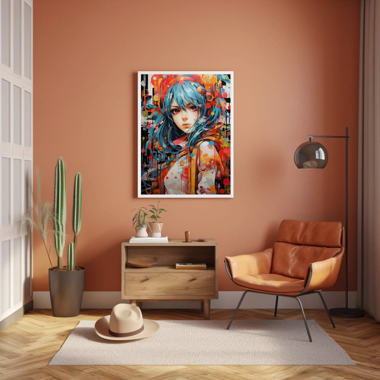 Manga Anime Neon Pop Art Poster Anime Art Japanese Anime Art Gift for ...