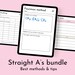 STRAIGHT A’s BUNDLE | Printable Study Sheets, Methods + Study Planner ...