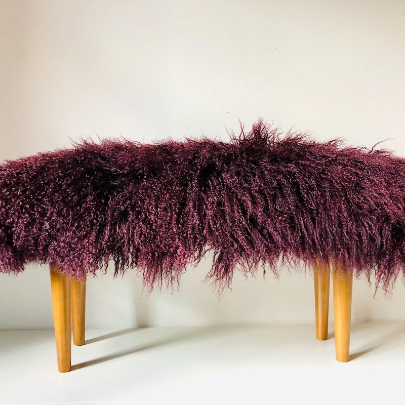 Sheepskin Bench - Etsy