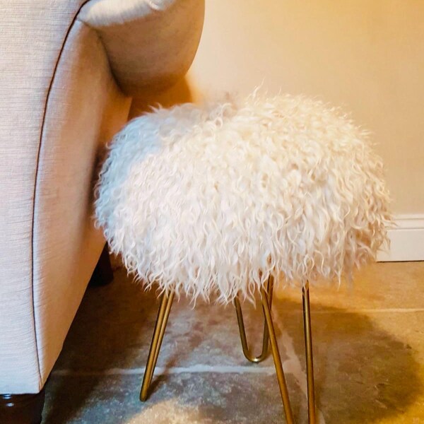 Sheepskin Bench - Etsy