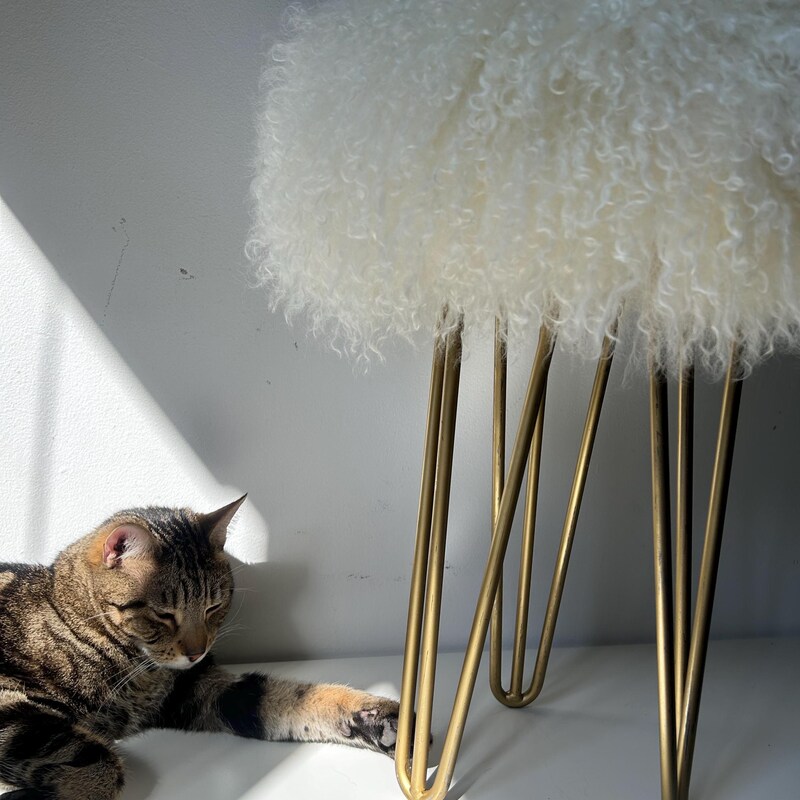 Fur Vanity Stool - Etsy