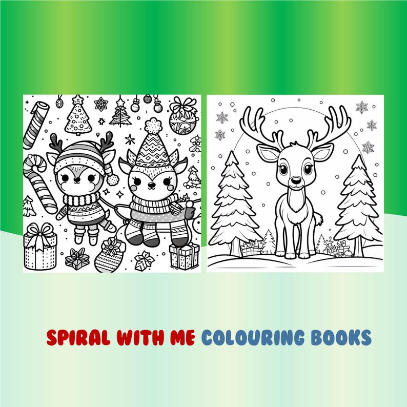 30 Christmas Colouring Pages | Digital Download | Festive Holiday ...