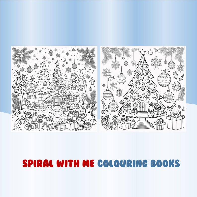 Christmas Colouring 6 Pages for Kids & Adults - Relaxing Holiday ...
