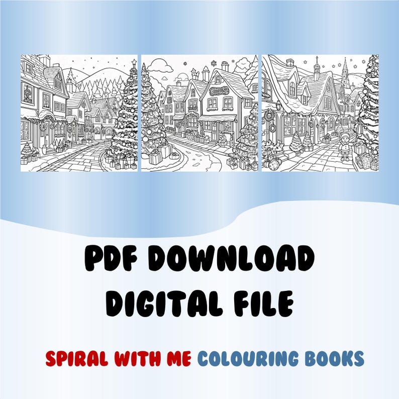 Christmas Colouring 6 Pages for Kids & Adults - Relaxing Holiday ...