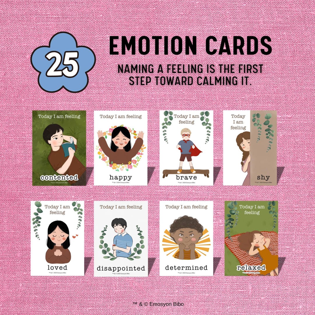 Feelings and Emotions Cards for Children | Printable SEL Flashcards ...
