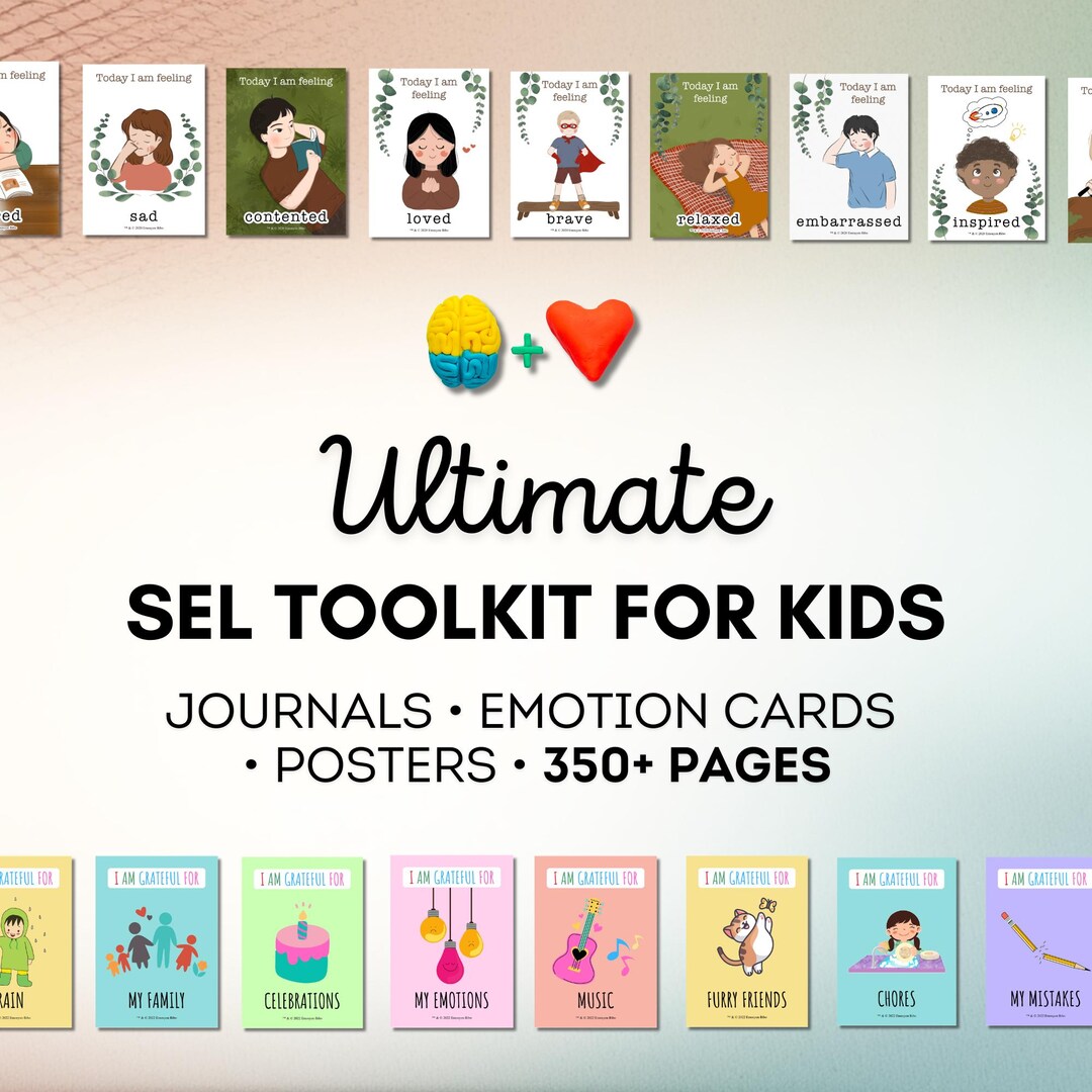 Ultimate SEL Toolkit for Kids | Feelings Journal, Emotion Cards, Growth ...