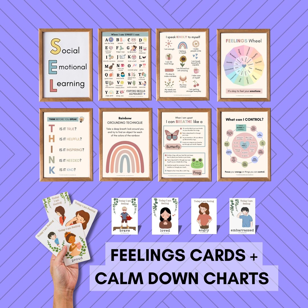 Calming Corner Printable Kit | SEL Posters & Emotion Cards (digital ...