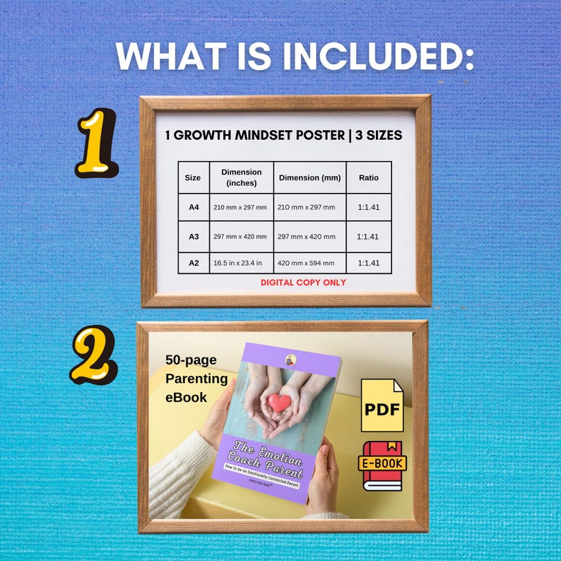 Kids Growth Mindset Printable | Classroom Wall Art PDF (A2 A3 A4) Plus ...
