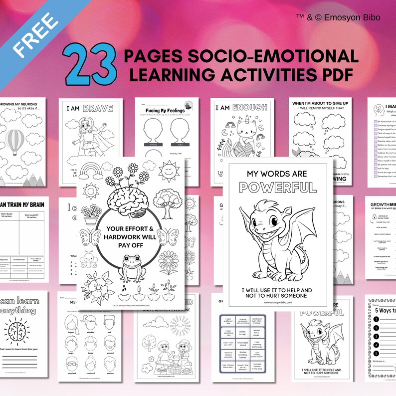Feelings Alphabet Tracing Printable | Emotional Learning Worksheets PDF ...