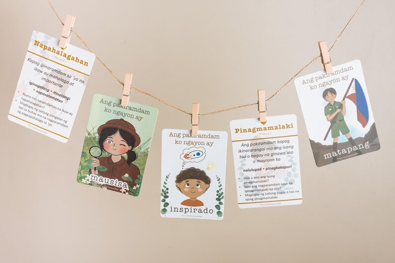 Filipino Emotion Flashcards for Kids | 50 Tagalog Feelings Cards ...