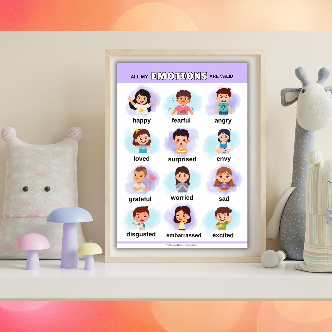 Emotion Chart for Kids | A2, A3, A4 Printable | 23-page Free SEL Charts ...