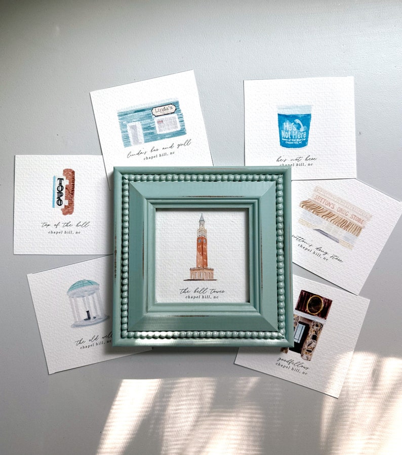 Unc-chapel Hill Bell Tower Watercolor Print Digital Art - Etsy