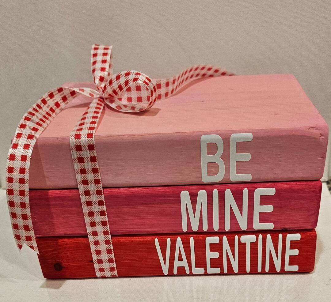 Be Mine Valentine Book Stack - Etsy