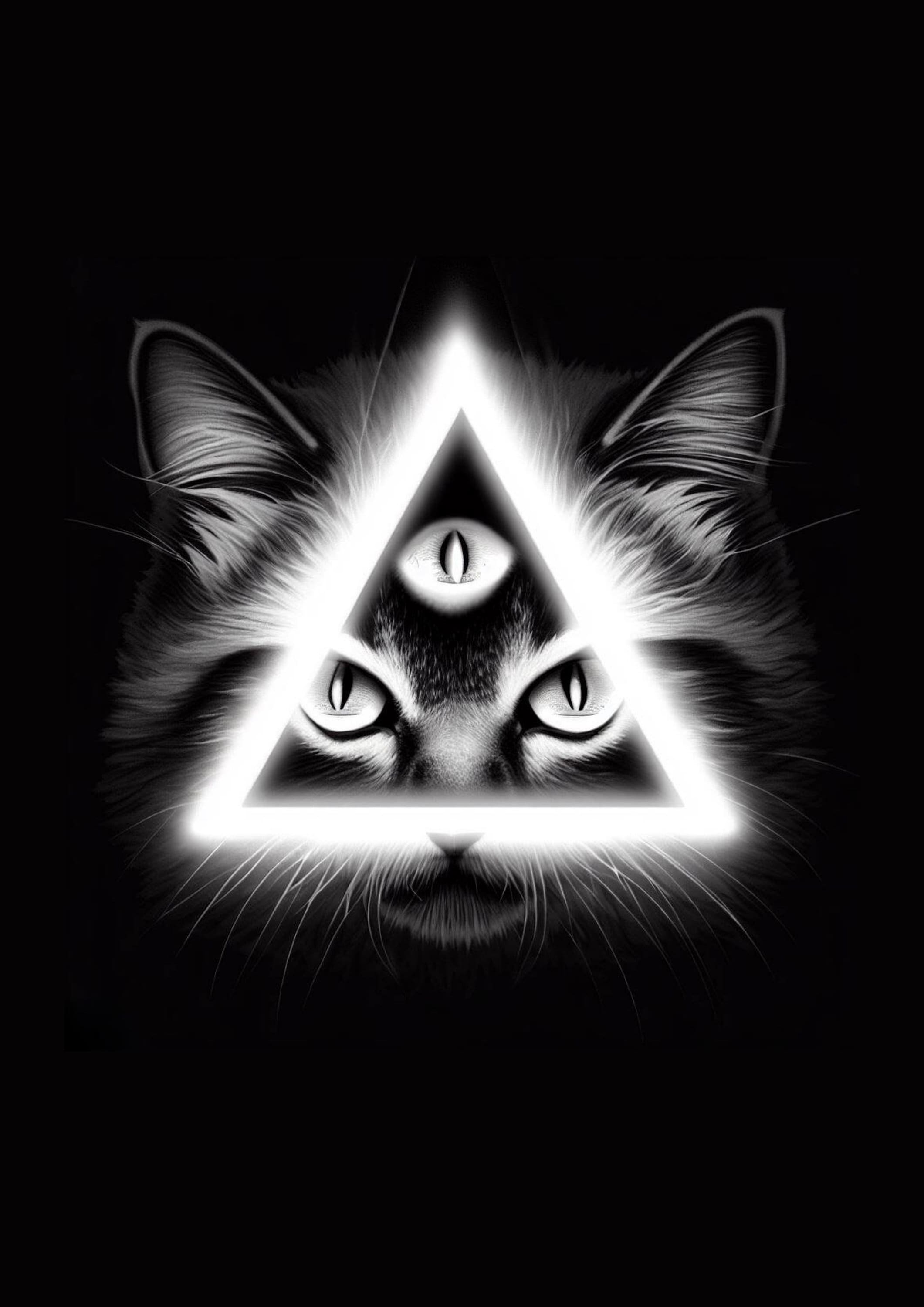 Printable, Cats, Illuminati Cats, Cat Arts, Digital Print, Creative ...