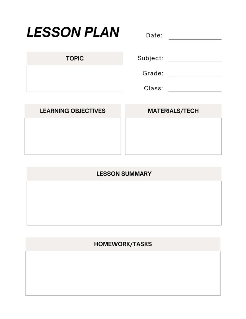LESSON PLAN TEMPLATE - Lesson Plan Teacher’s Lesson Plan Simple Lesson ...