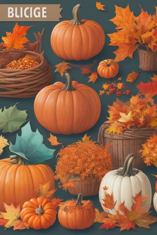 Fall Themed Clipart Bundle 20 High Resolution Digital - Etsy