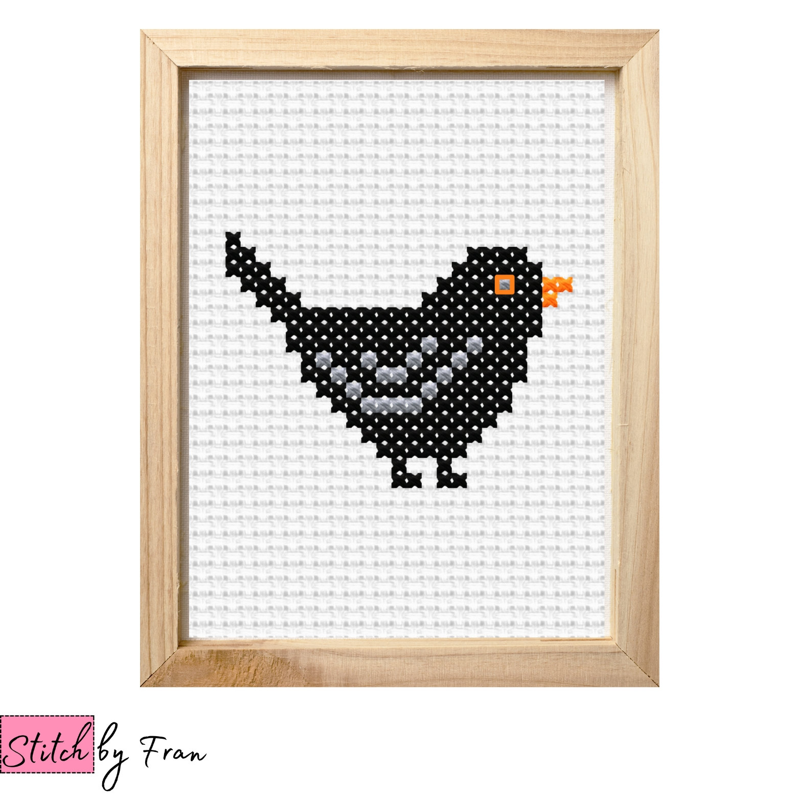 Mini Blackbird Cross Stitch Pattern - Easy Embroidery for Beginners ...