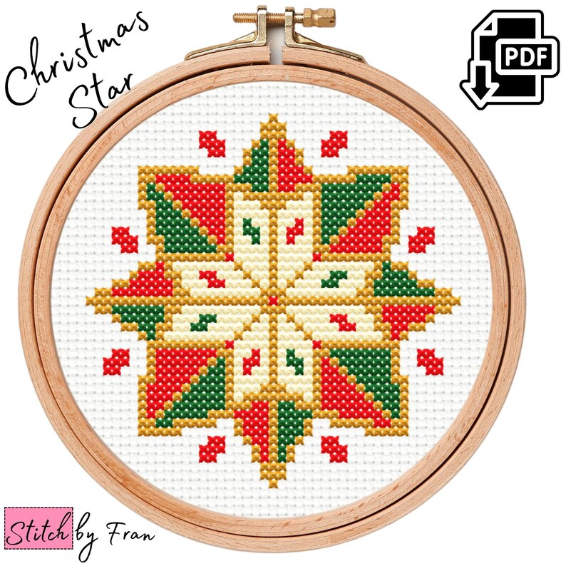 Small Christmas Cross Stitch Patterns - Set of 8 Embroidery Patterns ...