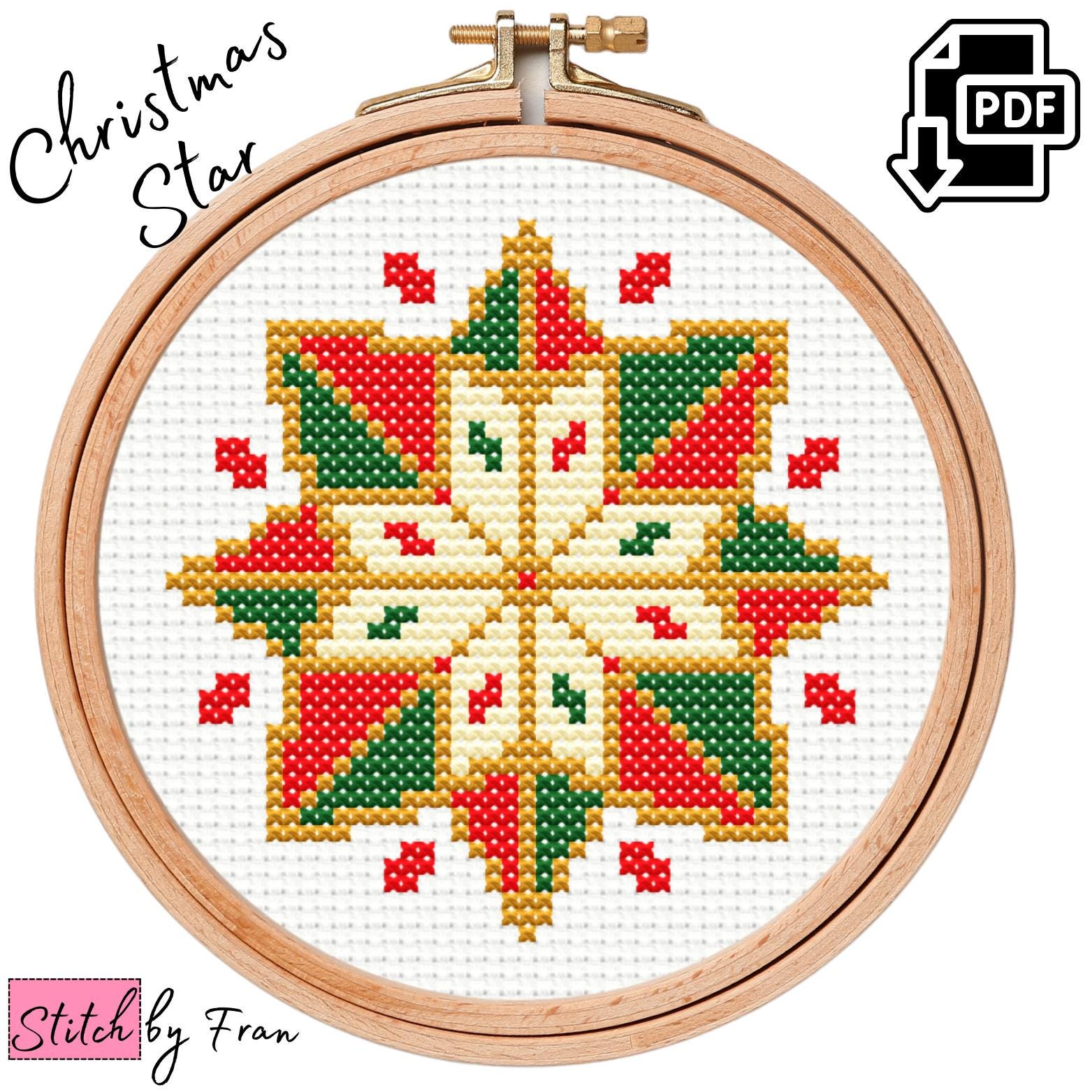 Small Christmas Cross Stitch Patterns - Set of 8 Embroidery Patterns ...
