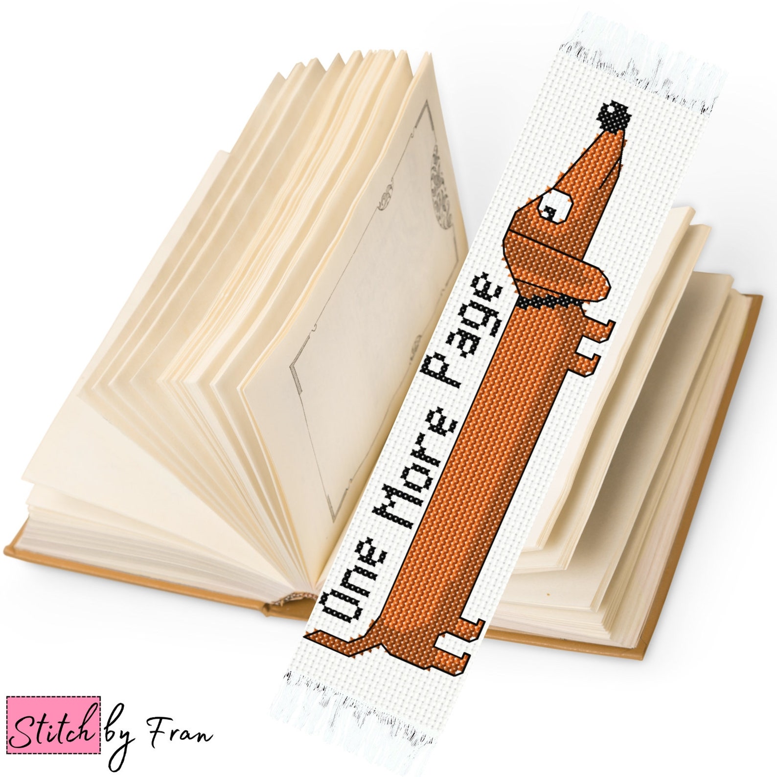 Dachshund Cross-stitch Bookmark, Small Dog Embroidery Pattern, Easy ...