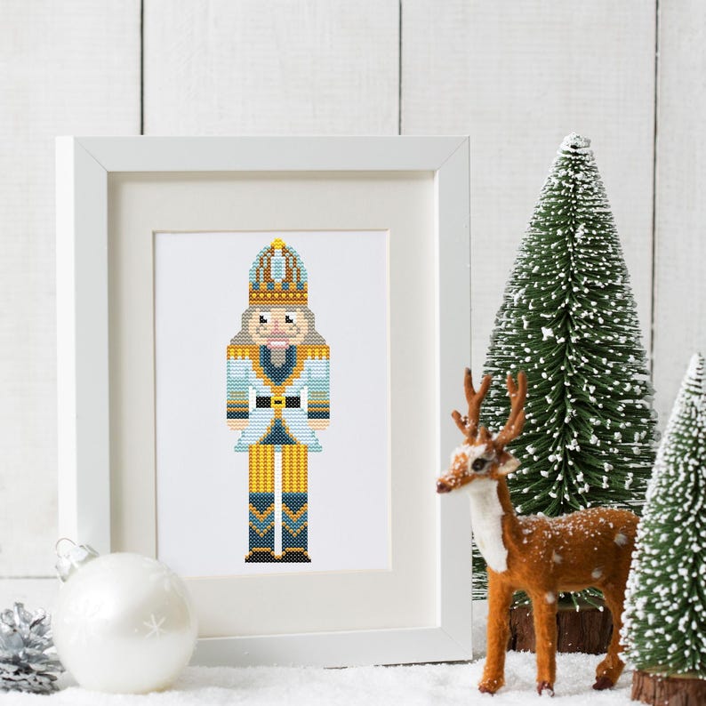 Set of 5 Nutcracker Cross Stitch Patterns - Christmas Tree Ornaments ...