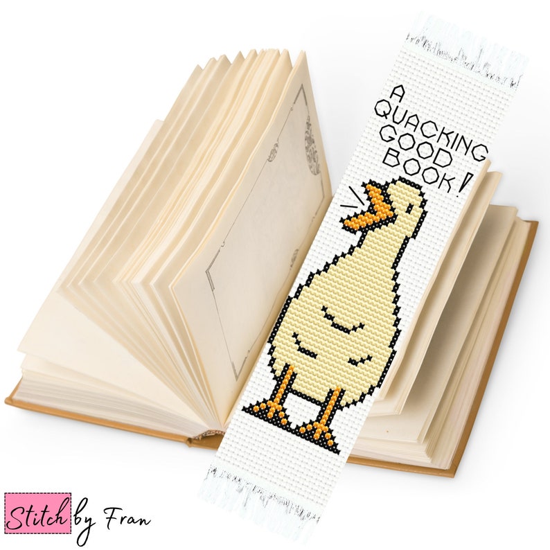 Duck Bookmark Cross Stitch Pattern - Easy Embroidery Beginnerfriendly ...