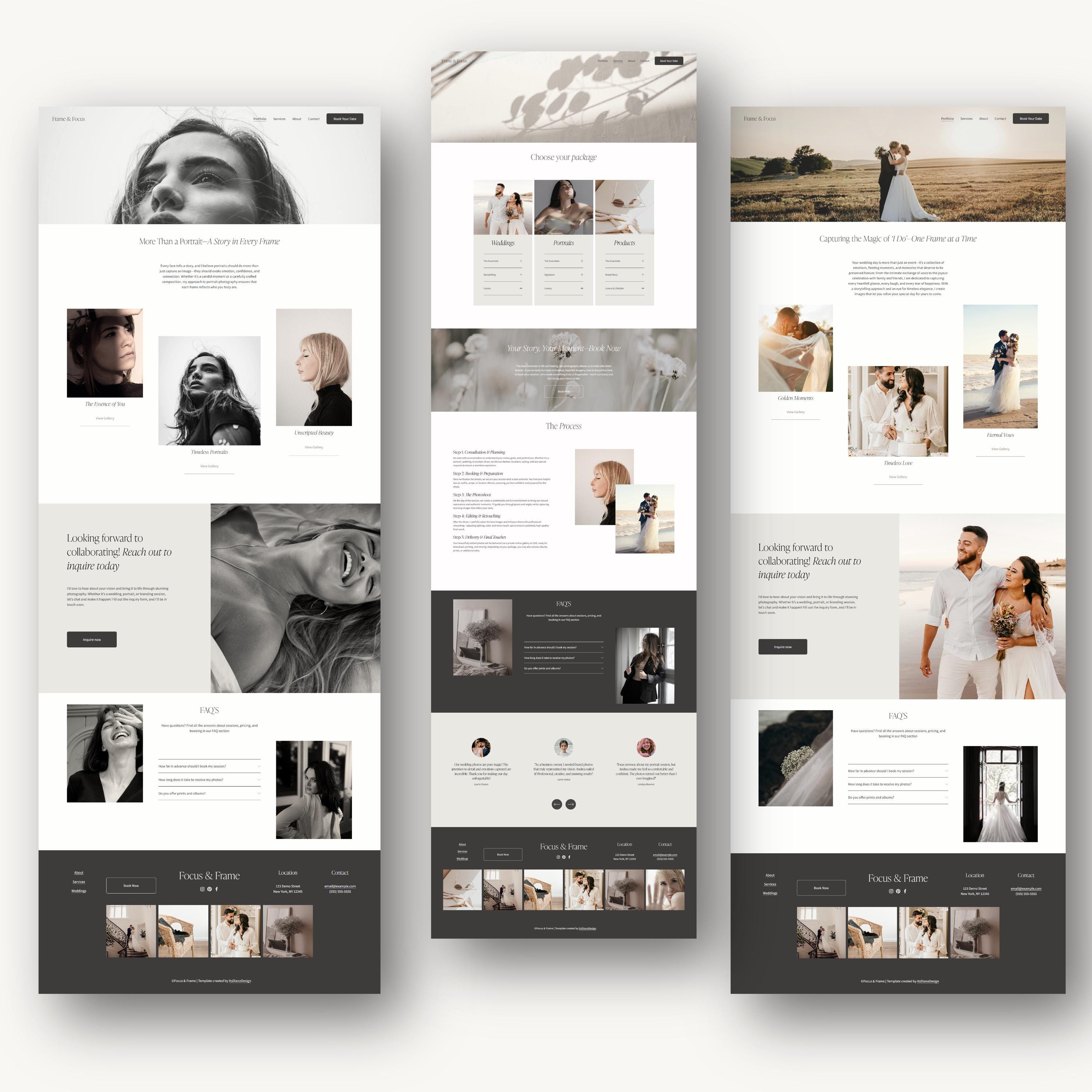 Squarespace 7.1 Website Template: Minimalist Design for Creatives - Etsy