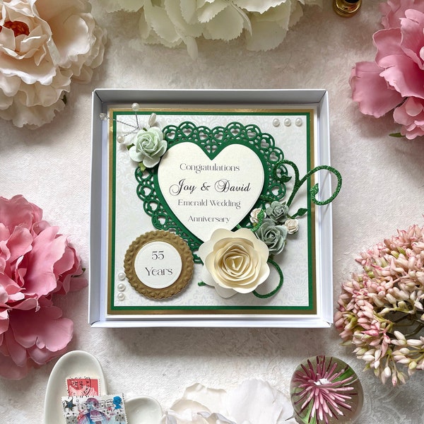 Wife Emerald Wedding Anniversary Card - Etsy