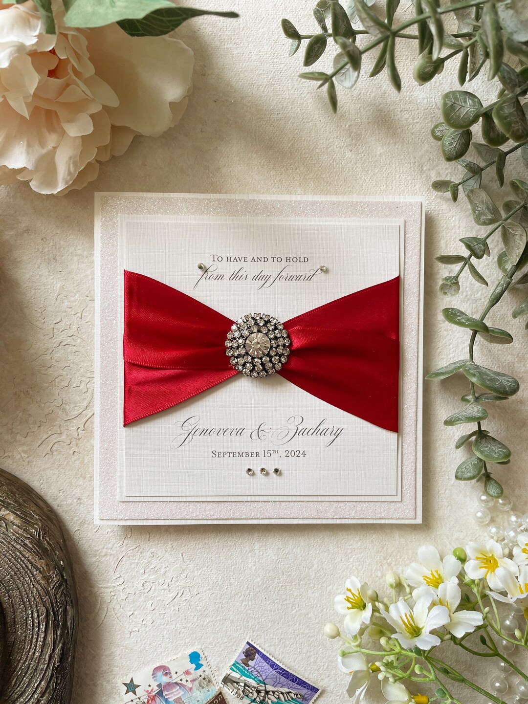 Wedding Day Congratulations Card | Handmade Wedding Gift | Personalised ...