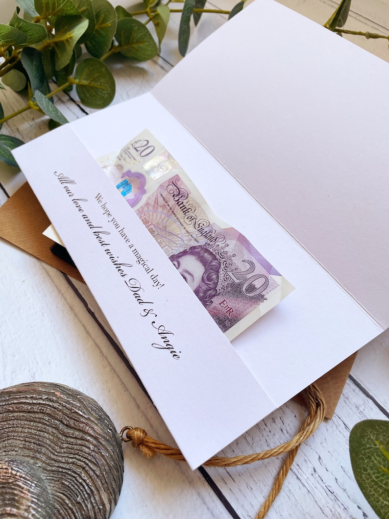 Personalized Wedding Money Wallet: Eucalyptus Floral Design, Recycled ...
