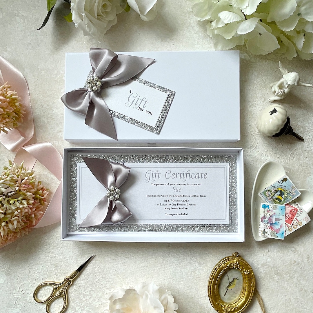Gift Certificate, Gift Card, Ticket, Voucher. Personalised With the ...