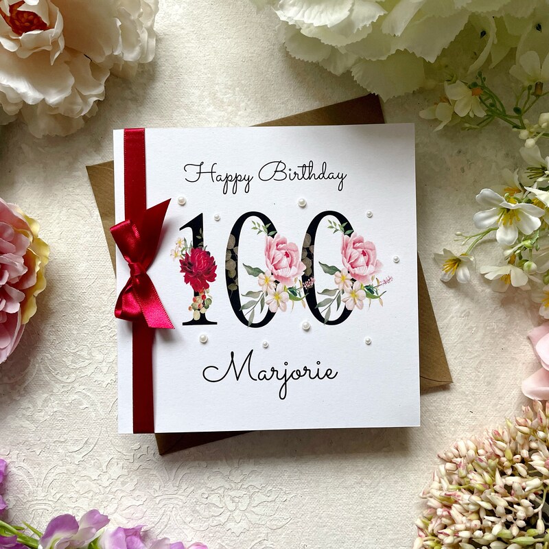 100th Birthday Card - Etsy