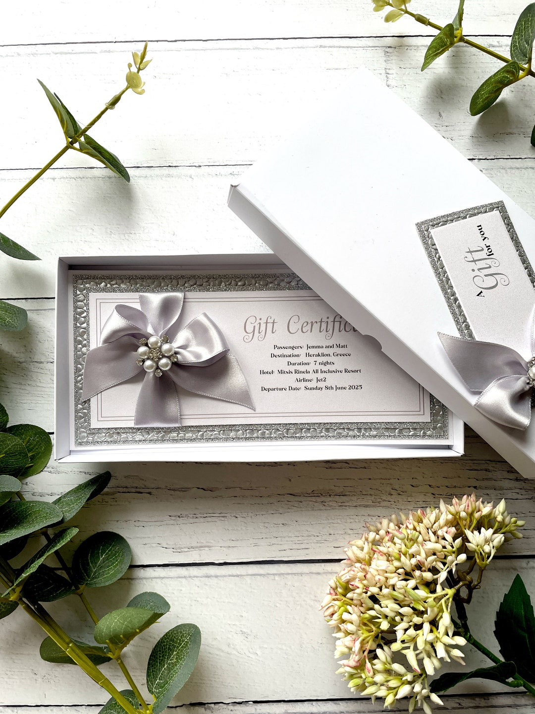 Gift Certificate, Gift Card, Ticket, Voucher. Personalised With the ...