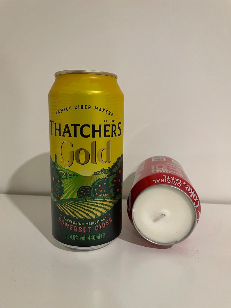 Thatchers Cider Can Candle: Handcrafted Vegan Soy Wax (50+ Hour Burn ...