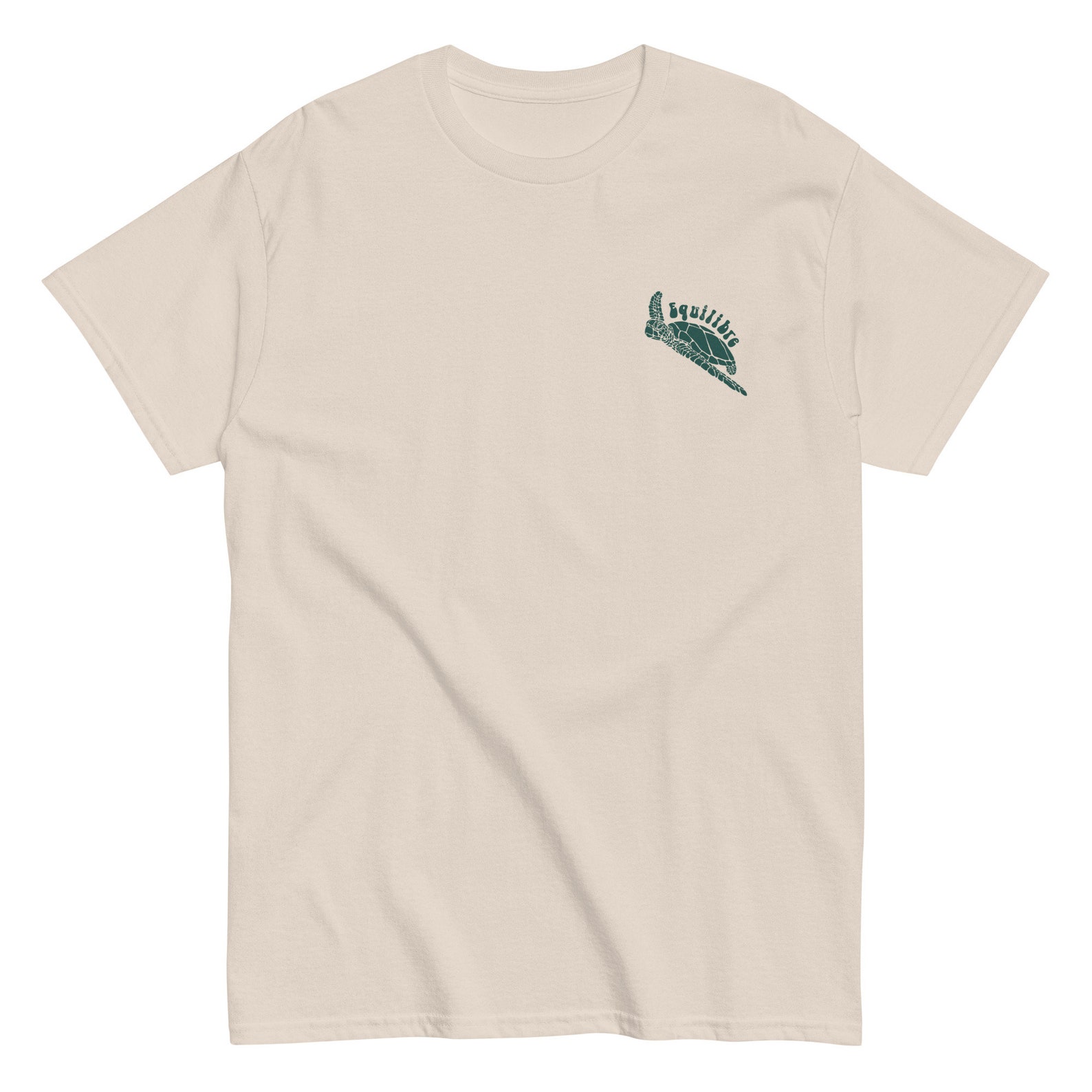 Beach T-shirt With Turtle for Surfer in Green, Save the Ocean Tee ...