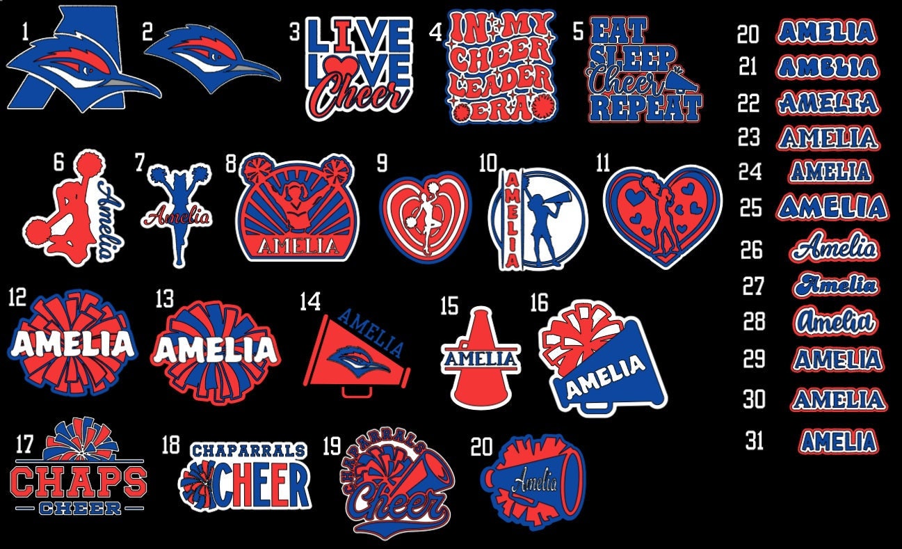 Cheer Bucket Vinyl Decals - Etsy