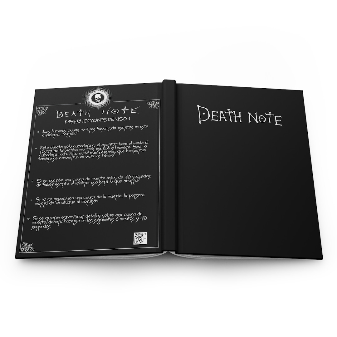 Libro Death Note Con Instrucciones En Español En La Tapa - Etsy