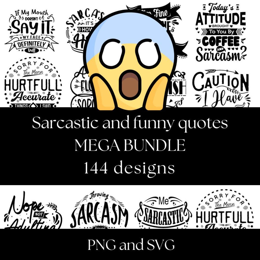 Funny Sarcastic Quote Bundle. Cricut Project Designs for Friendship ...